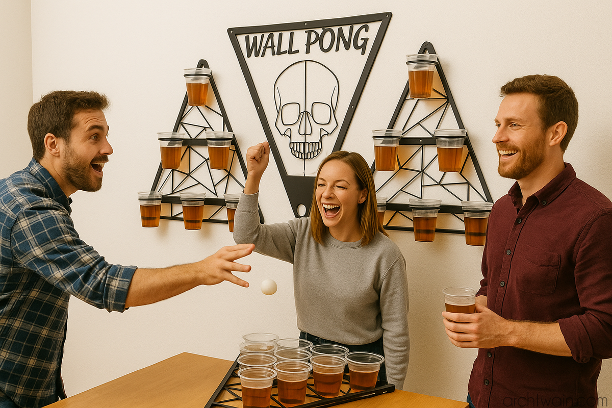 Duvara Asılabilen Wall Pong - Beer Pong Oyun Takımı | Ev, Bar ve ...